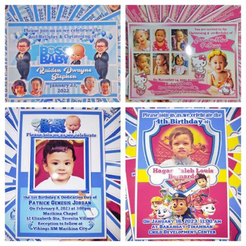 DEBUT WEDDING 50TH 60TH 70TH BIRTHDAY FreeLayout Invitation (20PCS ...