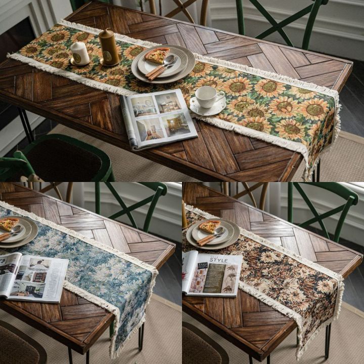 Table Runner Cloth For Dining Table Living Room TV Console Coffee Table ...