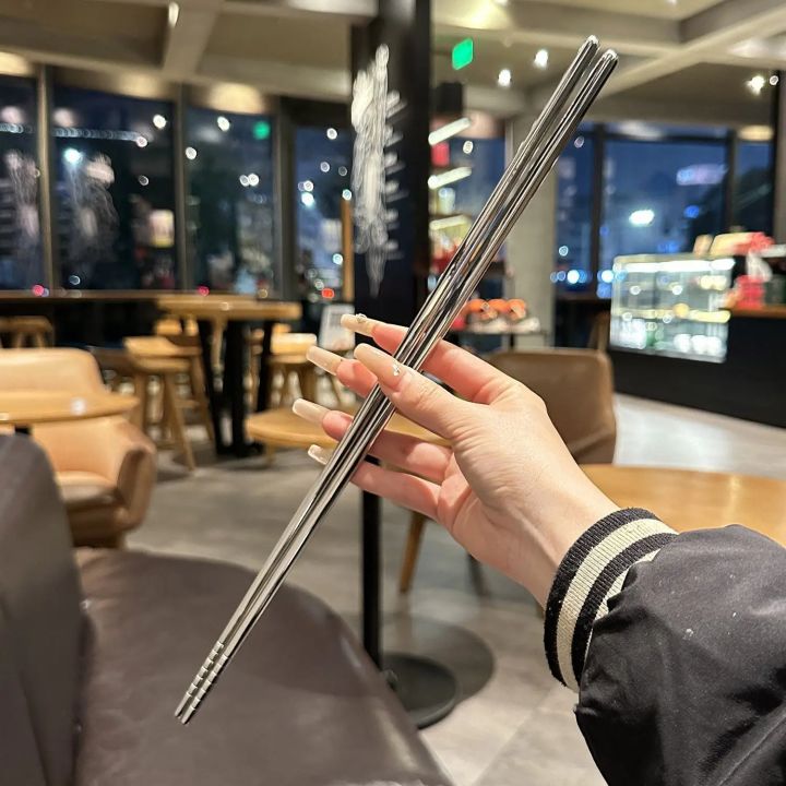 Longer 316 Stainless Steel Chopsticks for Home Use Hot Pot Restaurant ...