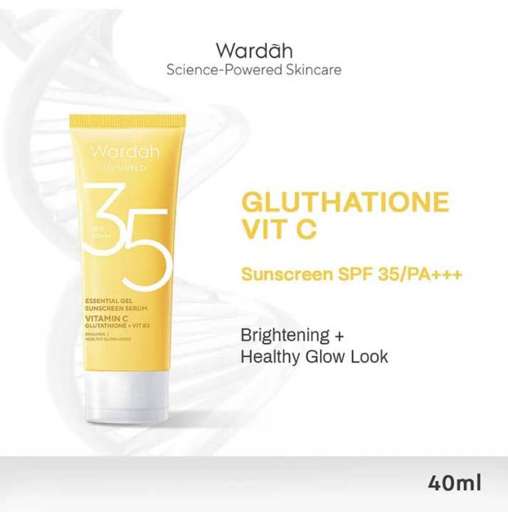 Wardah UV shield Sunscreen Gel Spf 35 Pa+++ 40ml + Acne Sunscreen ...