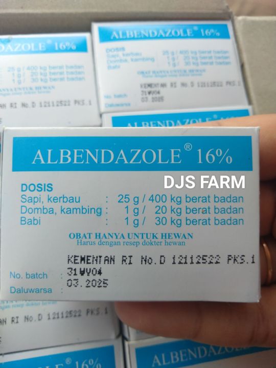 Albendazole 16% Obat Cacing Serbuk Albendazol Alben 16 Hewan Ternak ...