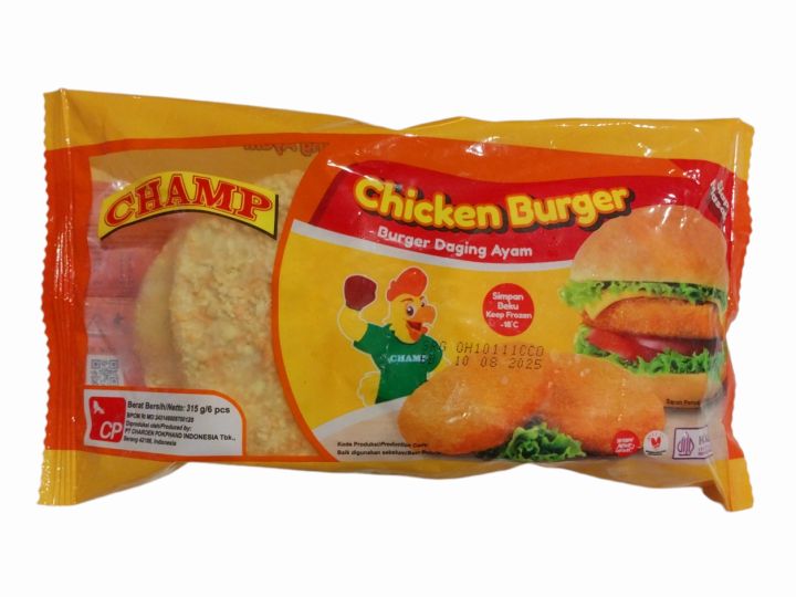 Champ Chicken Burger / Daging Burger Ayam 6s 315gr | Lazada Indonesia