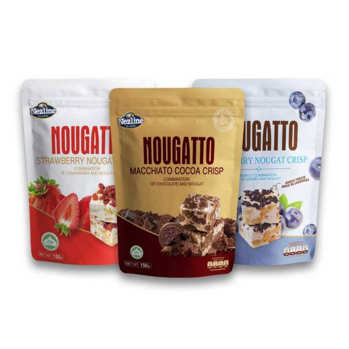 Nezline Nougatto Nougat Crisp นูกัตโตะ ขนมนูกัต มาเคียโต้ 3 รสชาติ 150 ...