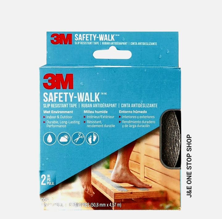 3M Safety-Walk Slip Resistant Tape (Indoor and Outdoor), 2 in X 15 ft, (50,8mm X 4, 57m) | Lazada PH