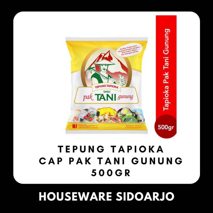 Tepung Tapioka Atau Sagu Cap Pak Tani Gunung 500Gram | Lazada Indonesia