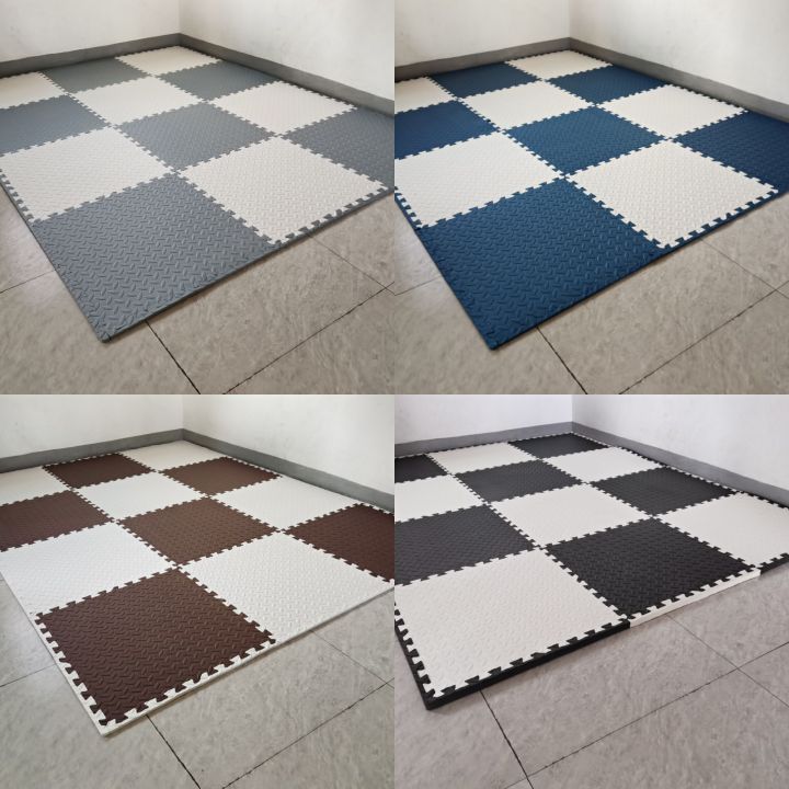 【With Side Strips 2CM Thick Puzzle Mat】 2 in 1 (2pcs) BIG SIZE Puzzle ...