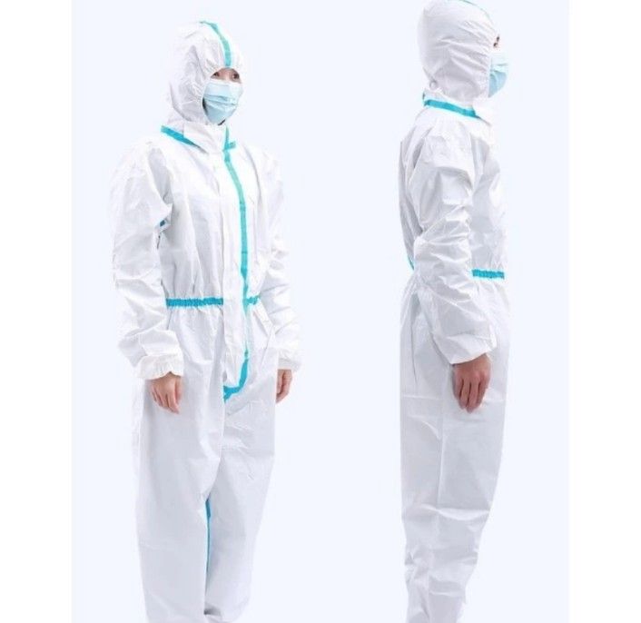 PPE Isolation Clothing Hazmat Suit Coverall Bunny Suit Disposable ...