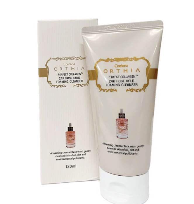 Coreana ORTHIA Perfect Collagen 24K Rose Gold Foaming Cleanser 120ml ...