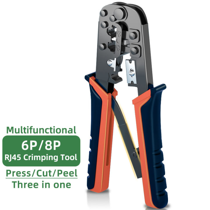 RJ45 Crimping Tool Ethernet Modular Connectors Crimper，6P/RJ11/RJ12，8P ...