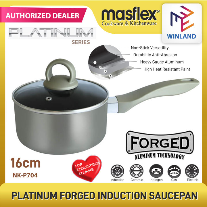 Masflex by Winland Platinum Series 1.1L Non Stick Sauce Pan w/ Lid ...
