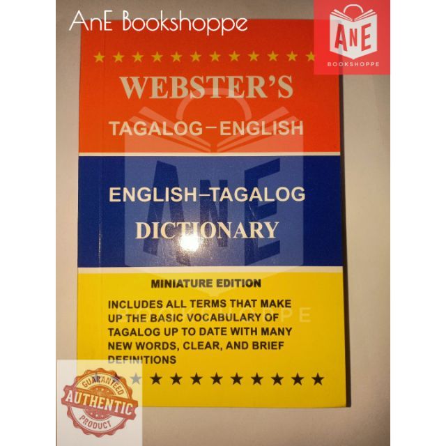 AUTHENTIC Webster's Tagalog-English Dictionary Miniature Edition ...