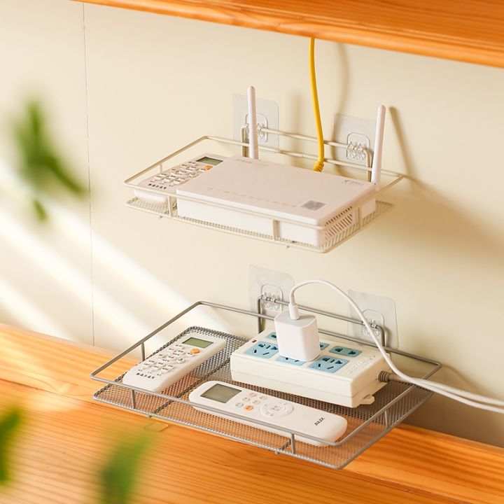 Wall Mounted Top Box Rack No-Drill Router Placement Shelf WiFi Wall ... Wall Mounted Top Box Rack No-Drill Router Placement Shelf WiFi Wall ...