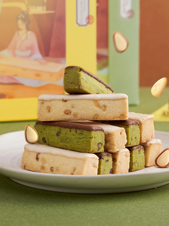Xianghe Cake Shop Pine Nut Kernel Matcha Milk Cake Cookies Traditional ...