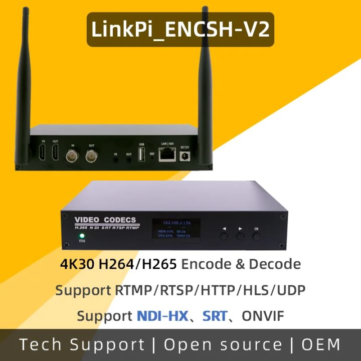 [ENCSH-V2] HDMI SDI Encoder Decoder 4K 1080P NDI HX SRT RTMP RTSP Live ...