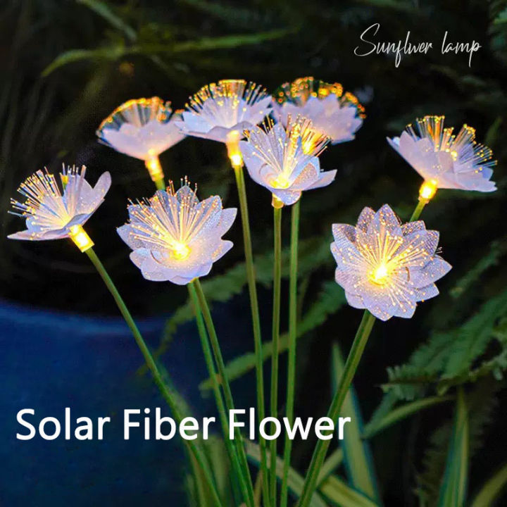 Solar Butterfly Fiber Optic Flower LED Solar Lights Outdoor Wedding ...