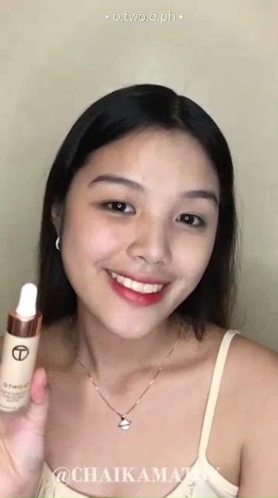 O.TWO.O Oil-control Liquid Foundation with SPF50 PA+++ Foundation Brush ...