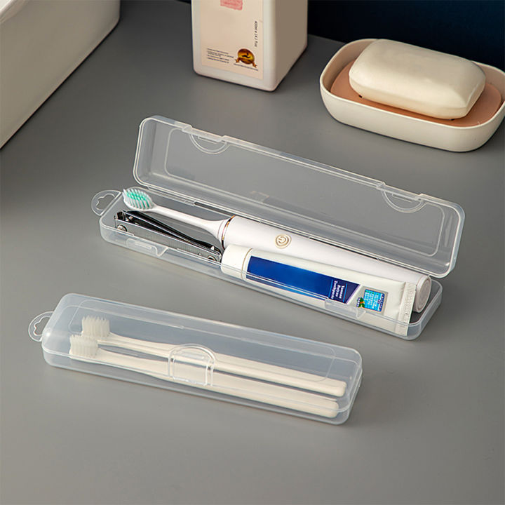 WORTHBUY Toothbrush Box Transparent Organizer Case Travel Portable ...
