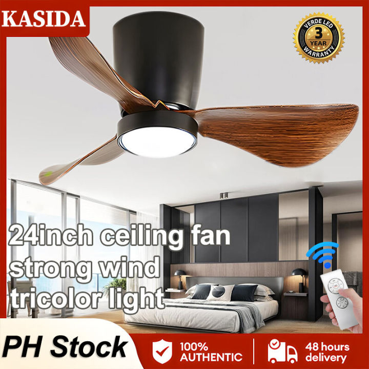 KASIDA NEW 24inch ceiling fan with light modern with remote ceiling fan ...