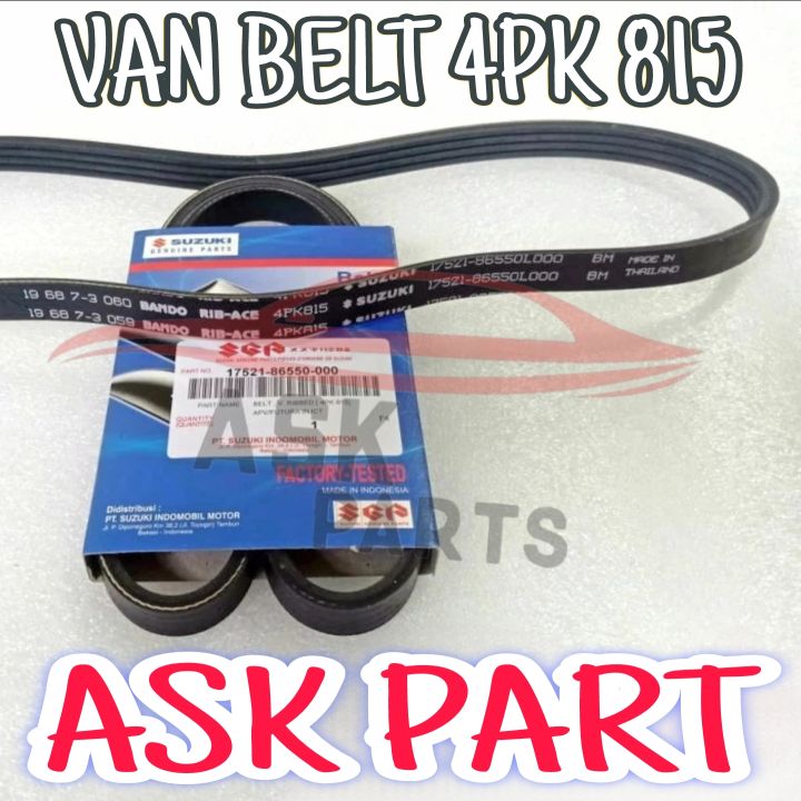 VAN FAN V BELT TALI KIPAS AC 4PK 815 ST100 CARRY APV MEGA CARRY VITARA ESCUDO | Lazada Indonesia