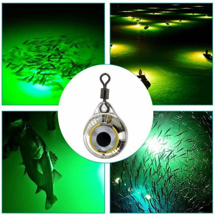 Suke Fishing Lure Trap Light LED Deep Drop Underwater Eye Shape Fishing ...