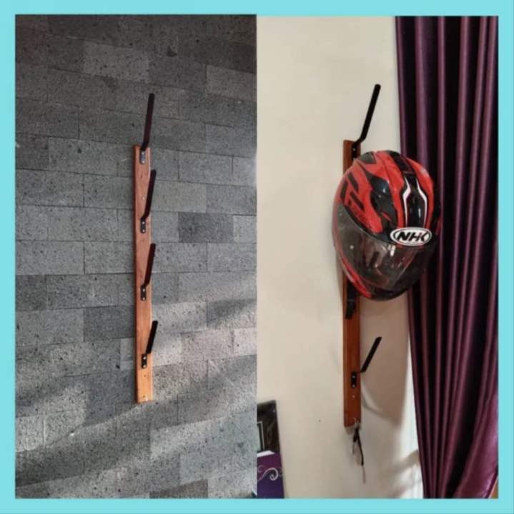 rak helm 60cm/gantungan helm/rak gantungan helm/rak gantungan dinding ...
