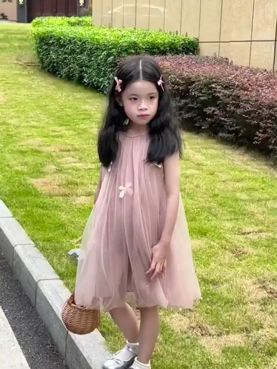 PRINCESS KESLI เวอร์ชั่นเกาหลีสาวฤดูร้อนโบว์หวานตกแต่งชุดเจ้าหญิงผ้ากอซ ...