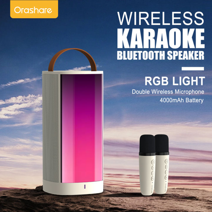 Orashare BS10 Wireless Karaoke Speaker With Dual Microphone 360° Stereo ...