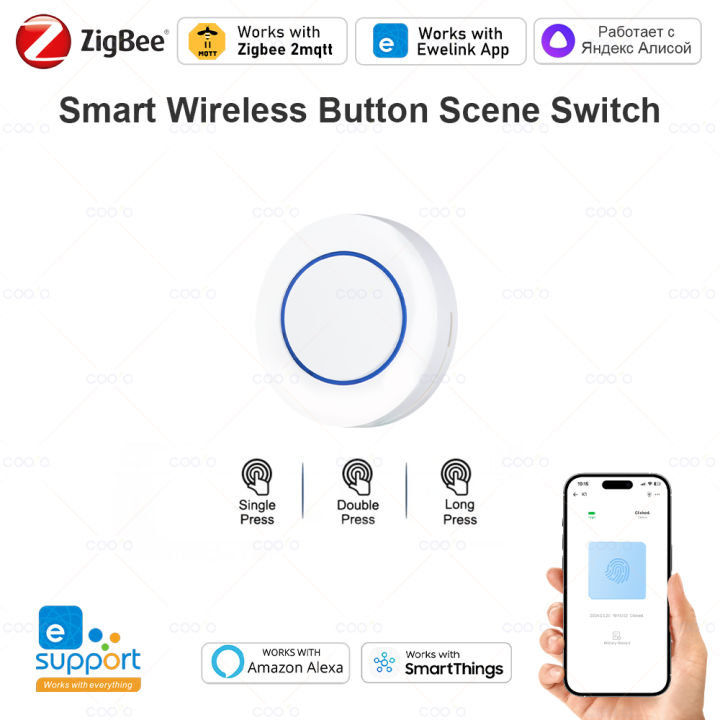 Ewelink Smart Zigbee 3.0 Switch Push Button Switch Wireless Smart Home ...