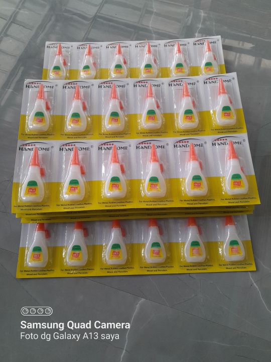 LEM HANDSOME SUPER GLUE 5 ML ECERAN 2000 HARGA UNTUK 1 RENCENG ISI 12 ...