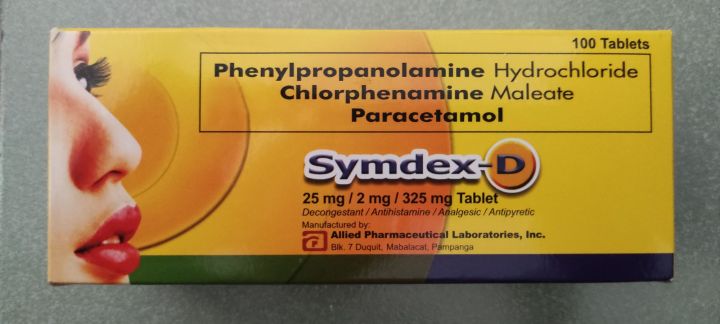 SYMDEX-D 25mg/2mg/325mg 1 box (100 tablets) | Lazada PH