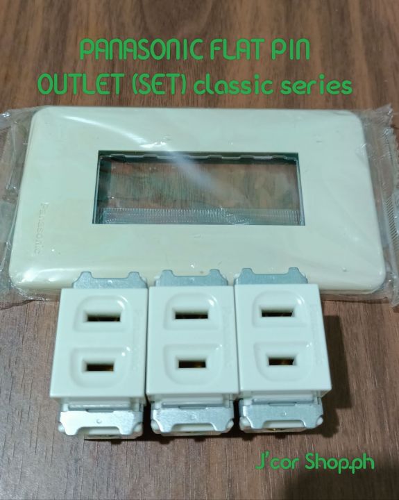 PANASONIC 3GANG FLAT PIN OUTLET (SET) CLASSIC SERIES | Lazada PH