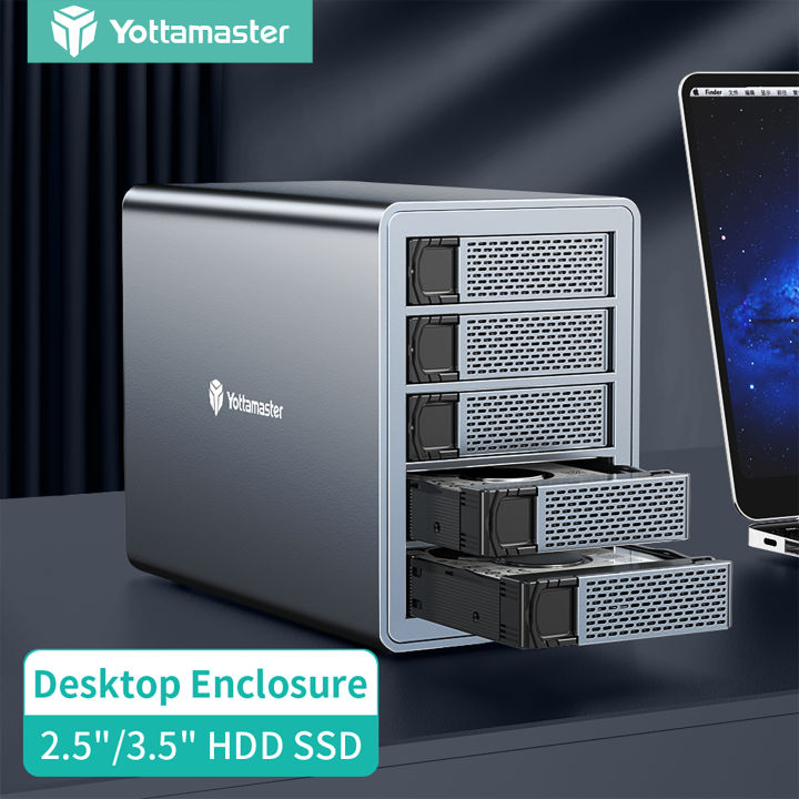 Yottamaster 5Bay 4Bay Raid HDD/SSD Enclosure Support USB3.1 (GEN2) Type ...
