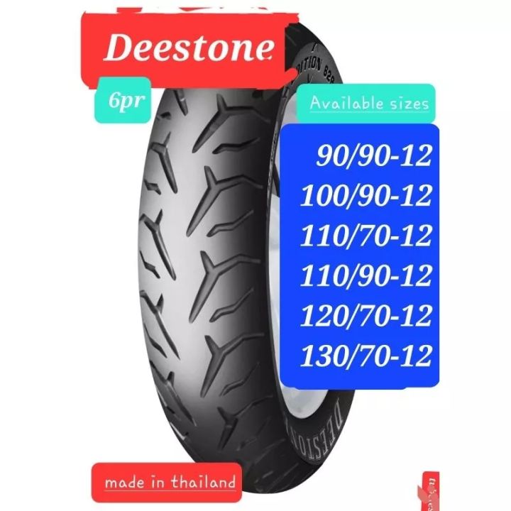 Deestone Tubeless 12 90/90-12, 100/90-12, 110/90-12, 120/70-12, 130/70 ...