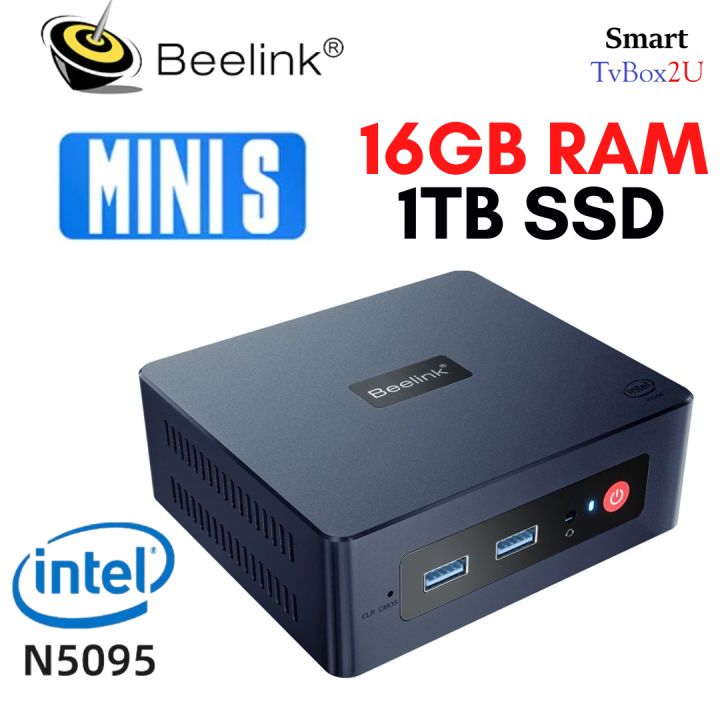 Beelink Mini S Windows Mini PC 16GB RAM 1TB SSD Intel N5095 Windows 11 ...