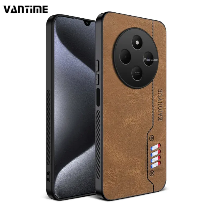 Vantime เคสโทรศัพท์สำหรับ Xiaomi Redmi 14C 4G / POCO C75 Eco Leather ...