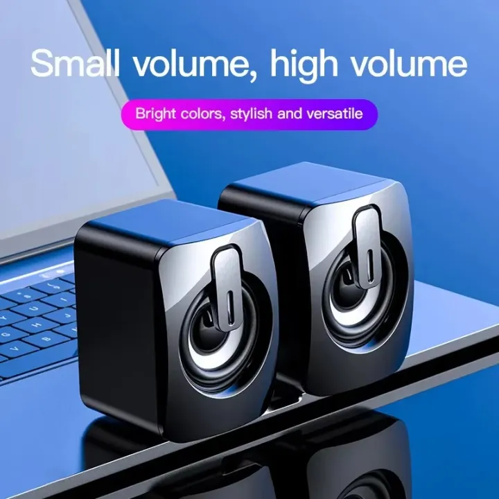 Mini Computer Speakers PC Sound Box HIFI Stereo Microphone Speaker With ...