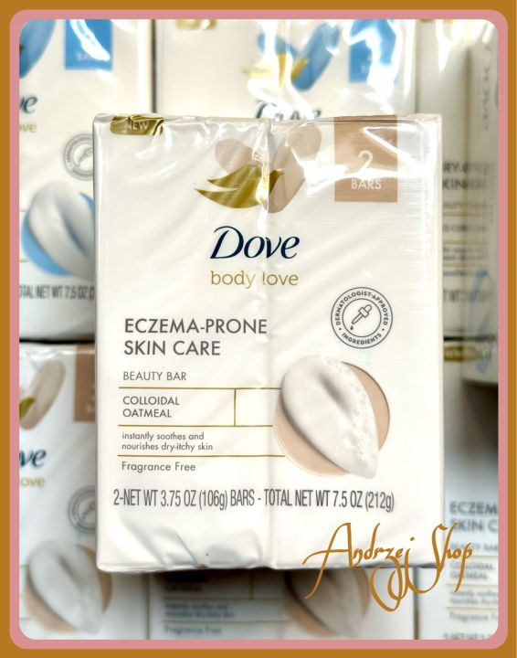 Dove Body Love Soap Eczema-Prone Skin/Dry-Cracked Skin (Made in USA ...