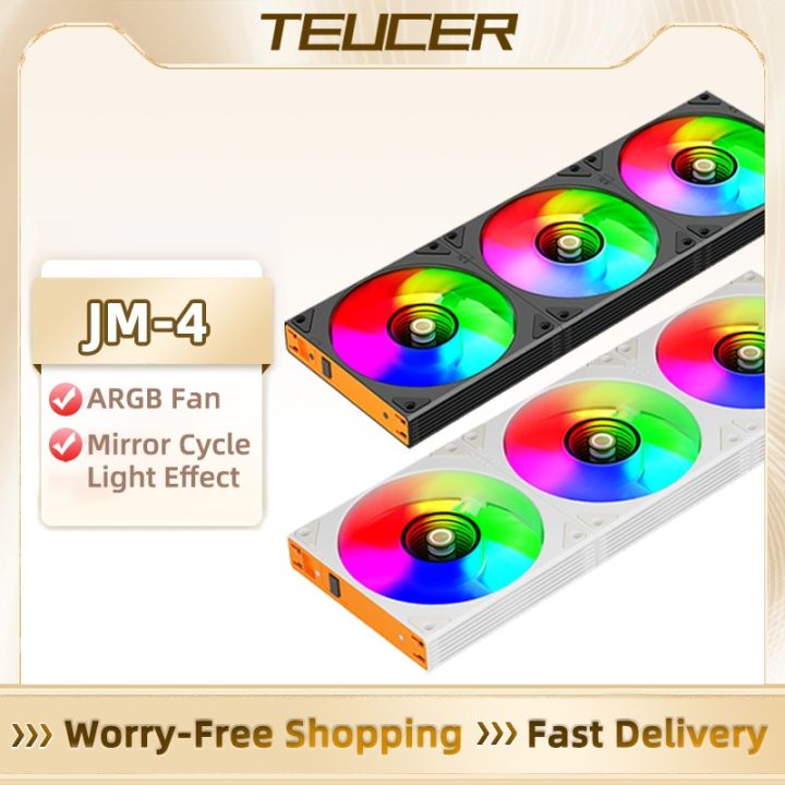 TEUCER JM-4 PC Cooling Fan 12cm Wireless Splicing Water Cooling ...