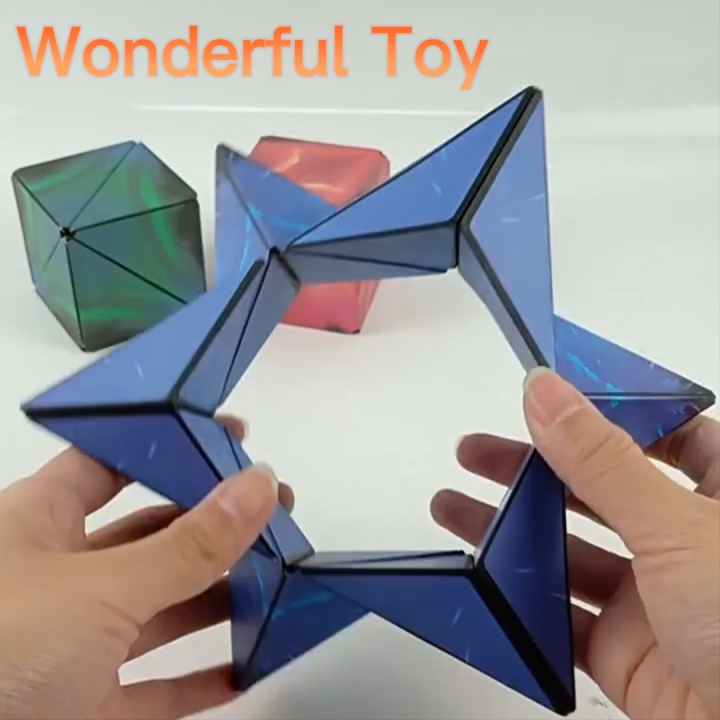 Wonderful Toys 3D Magic Cube Shape Shifting Box Magnetic Fidget Cube ...