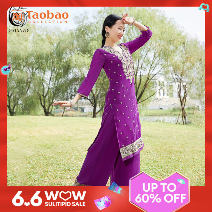 Yiman Exotic Indian Dance Clothes Ethnic Style Female Daily Ethnic ...