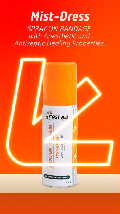 MIST-DRESS TOPICAL LOCAL ANESTHETIC / ANTISEPTIC SPRAY 50ML | Lazada PH