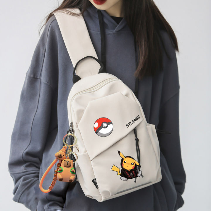 Cool Crossbody Pokemon Backpack for Kids Simple Fashionable Outdoor Bag ...