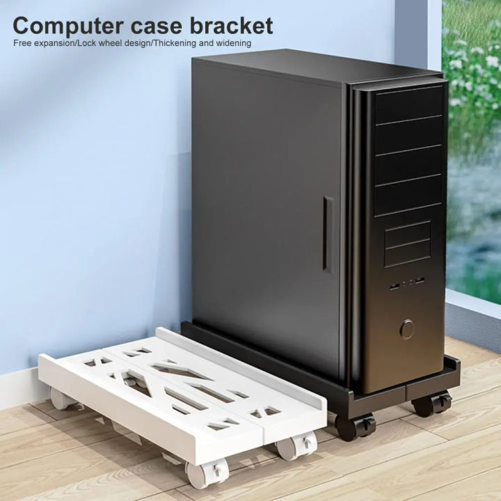 Adjustable Mobile CPU Stand, Ventilated Computer Tower Stand PC Tower ...