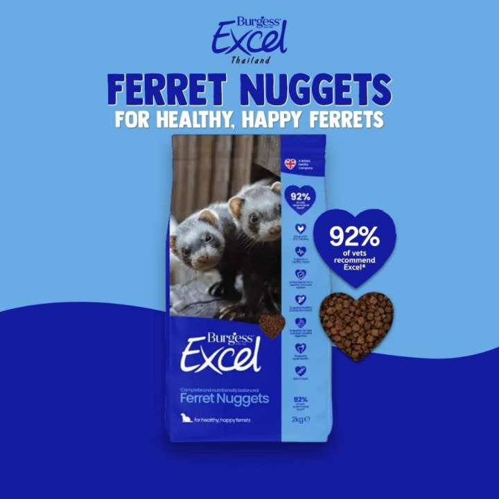 burgess Ferret Nuggets 2 kg. เป็นอาหารเฟอเรท ที่สมบูรณ์แบบจากวัตถุดิบ ...