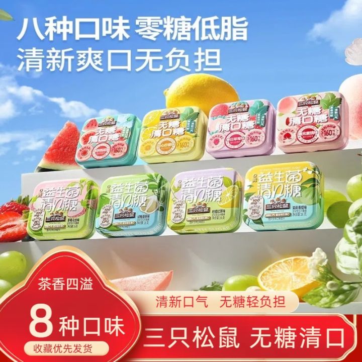 Squirrel Snack Sugar-Free Mint Candy 16g Vitamin C Breath Low Fat Snack ...
