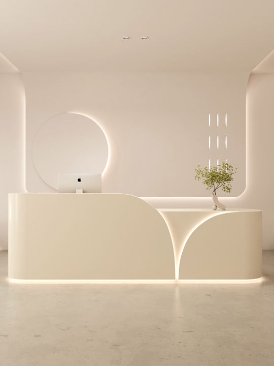 Cream Style Cashier Counter Minimalist Modern Clothing Store Women's ...