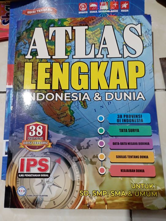 BUKU ATLAS LENGKAP INDONESIA & DUNIA UNTUK ANAK SD, SMP, SMA, & UMUM DI ...