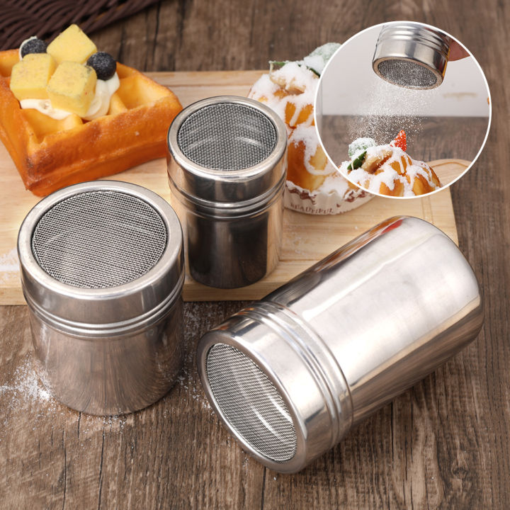 Stainless Steel with Mesh Dense Hole Cylinder Duster for Cafe Kitchen ...