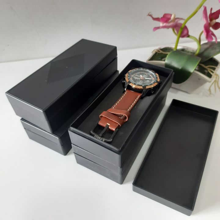 KOTAK JAM TANGAN PLASTIK PERSEGI PANJANG HARGA 10 PC / P3 | Lazada ...