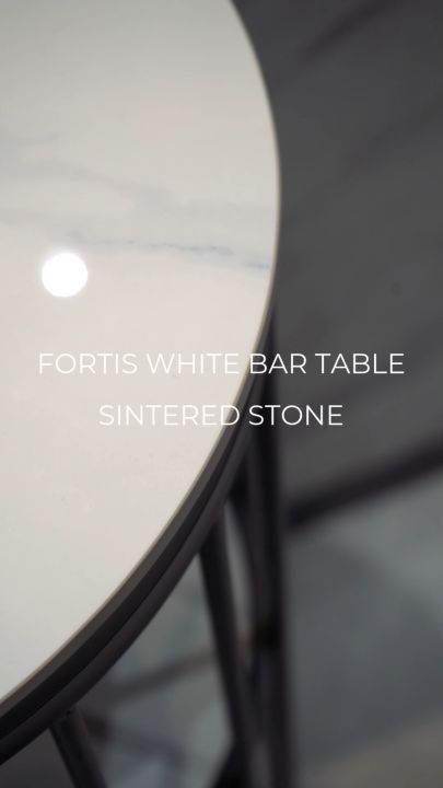 STARLEAD Meja Bar Minimalis Batu Sinter Fortis White - Bar Table Meja ...